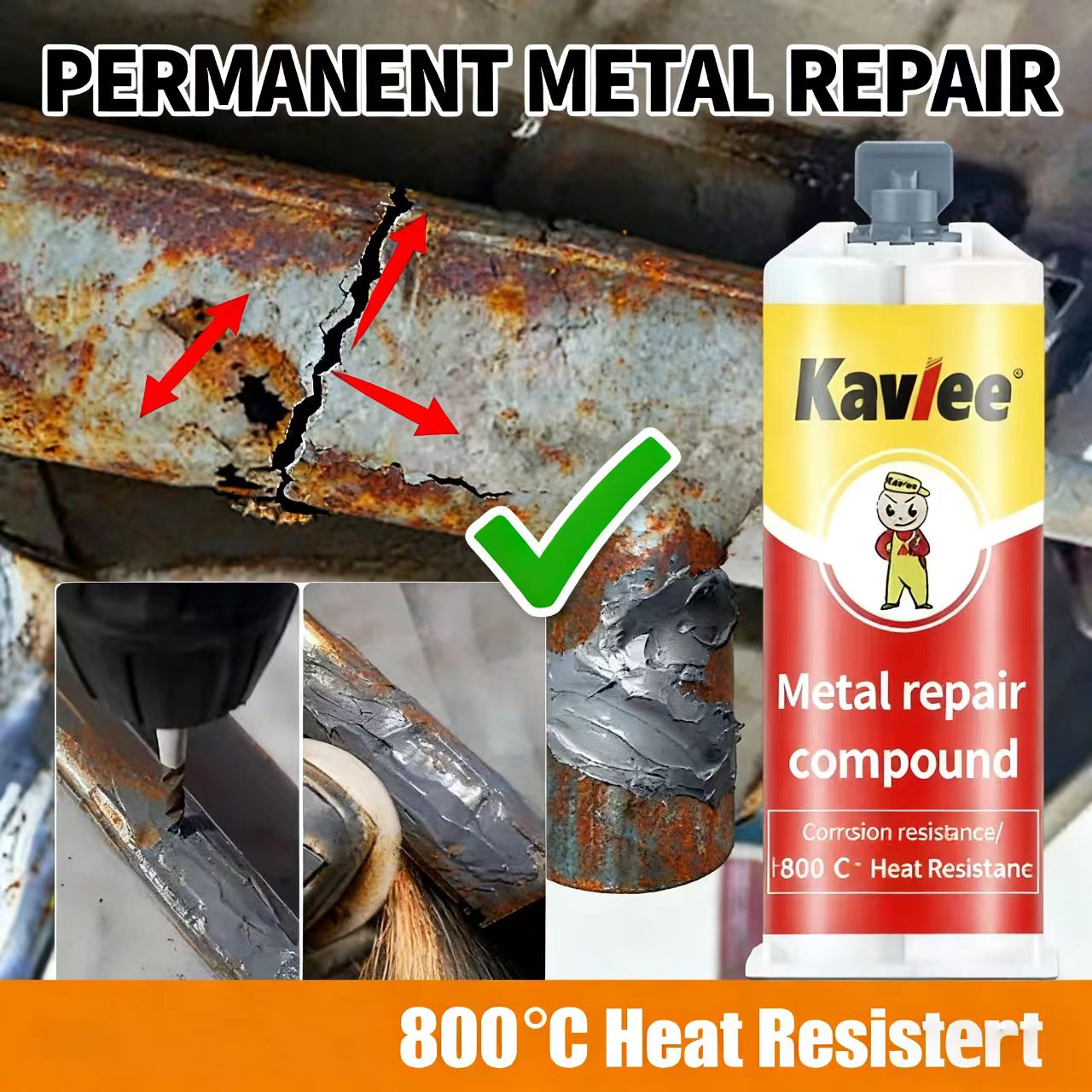 Super strong epoxy resin adhesive heat resistant to 800 ° C corrosion ...
