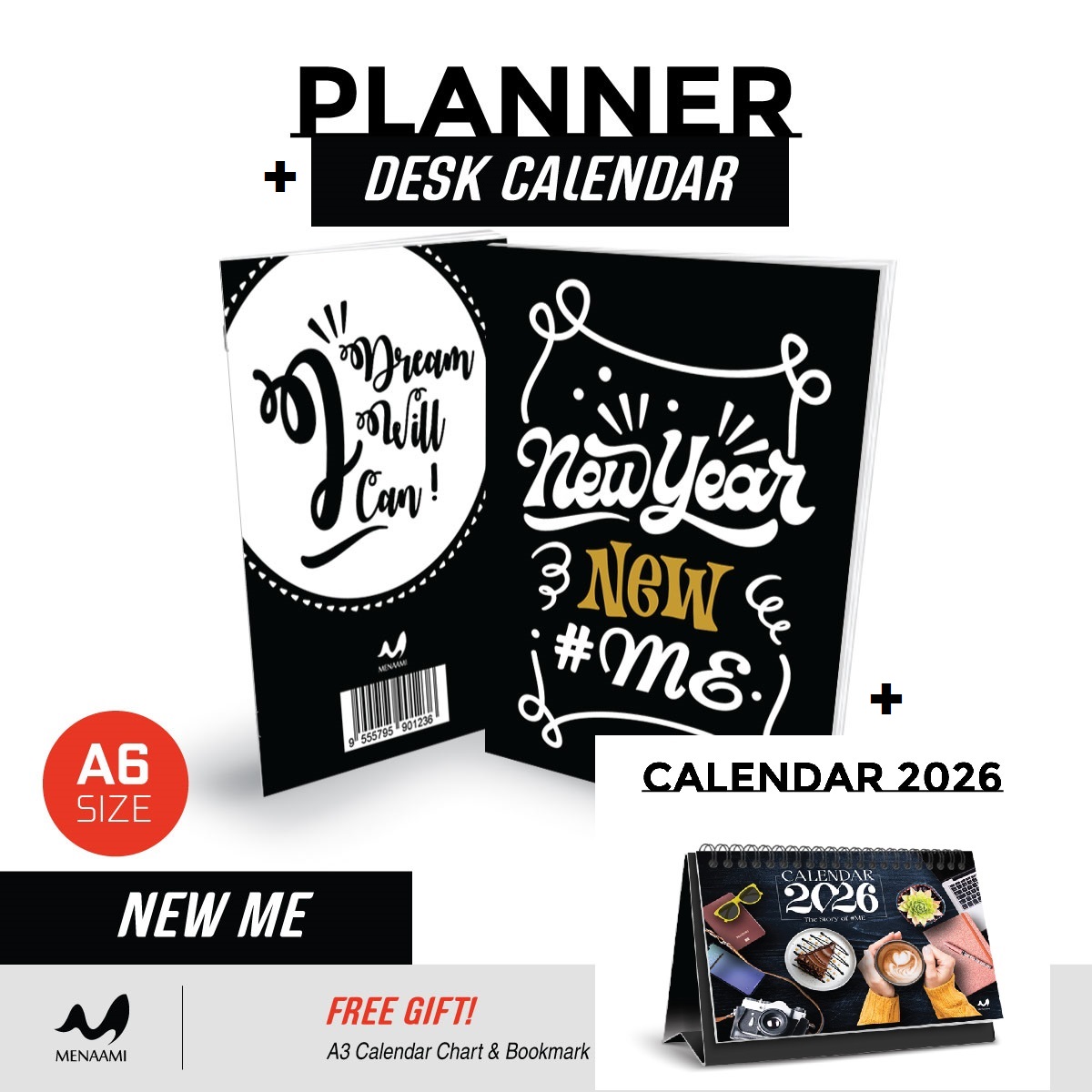 [ PLANNER BOOK ] 2026 NEW ME Diary Calendar Daily To Do List Journal ...