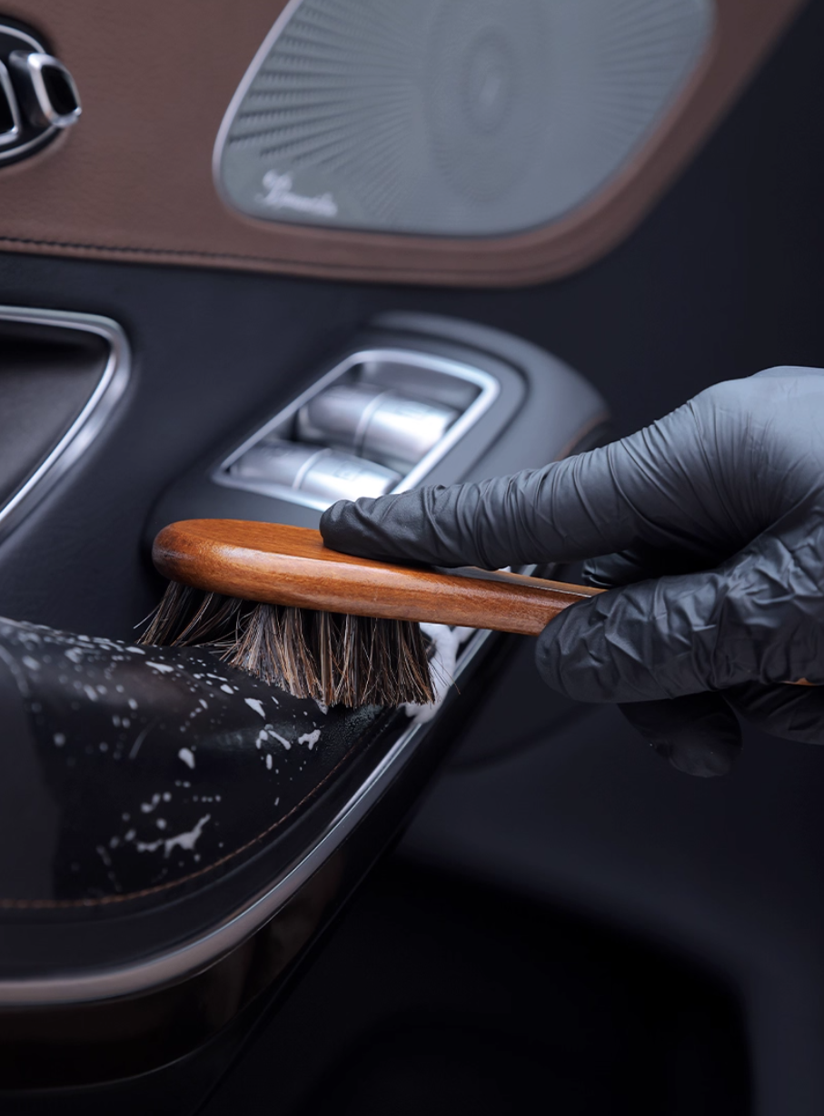 [SGG] SMALL - HORSEHAIR INTERIOR BRUSH - CAR WASH - WOODEN HANDLE ...