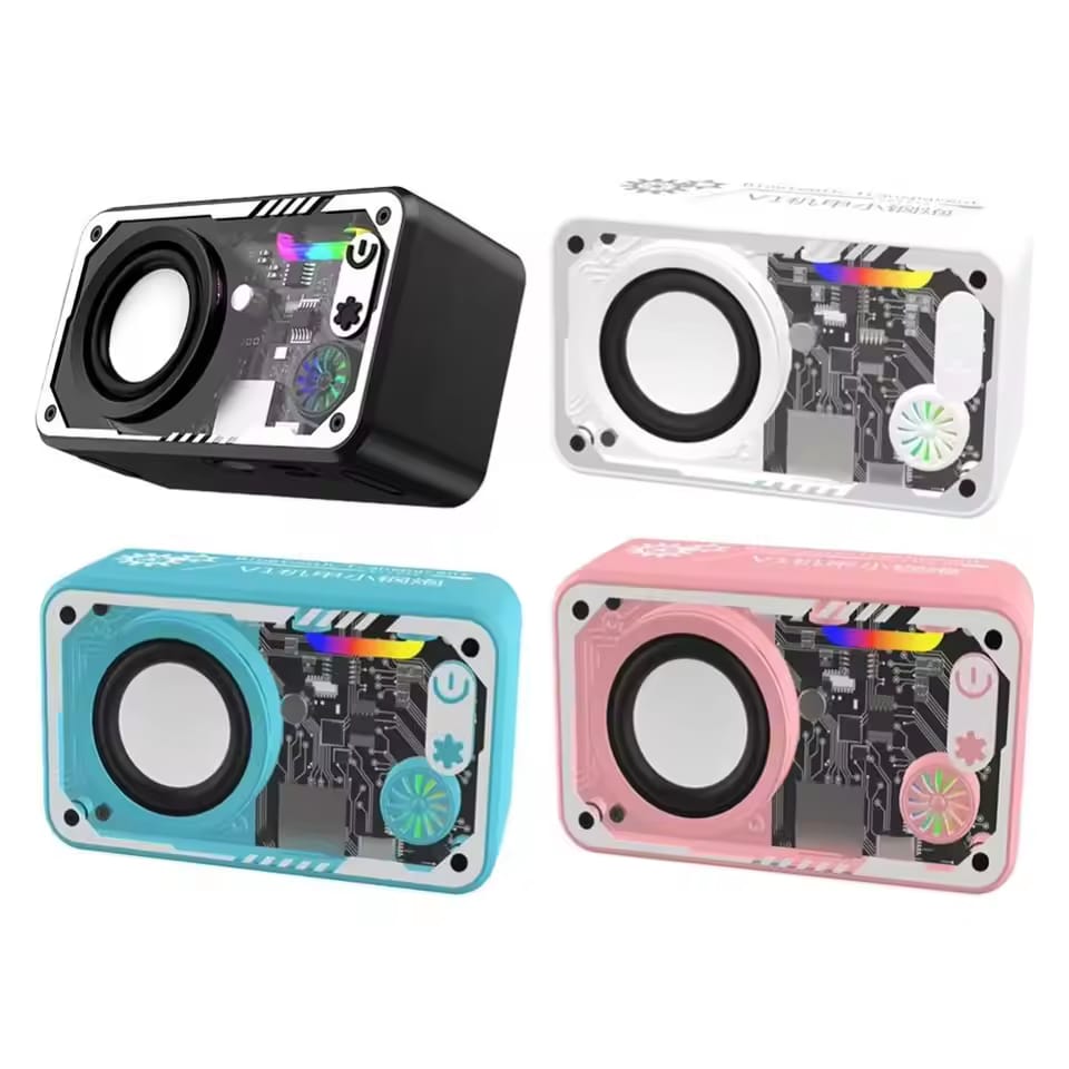 🇲🇾 V1 Transparent Mecha Wireless Bluetooth Speaker Sound Light Rhythm ...