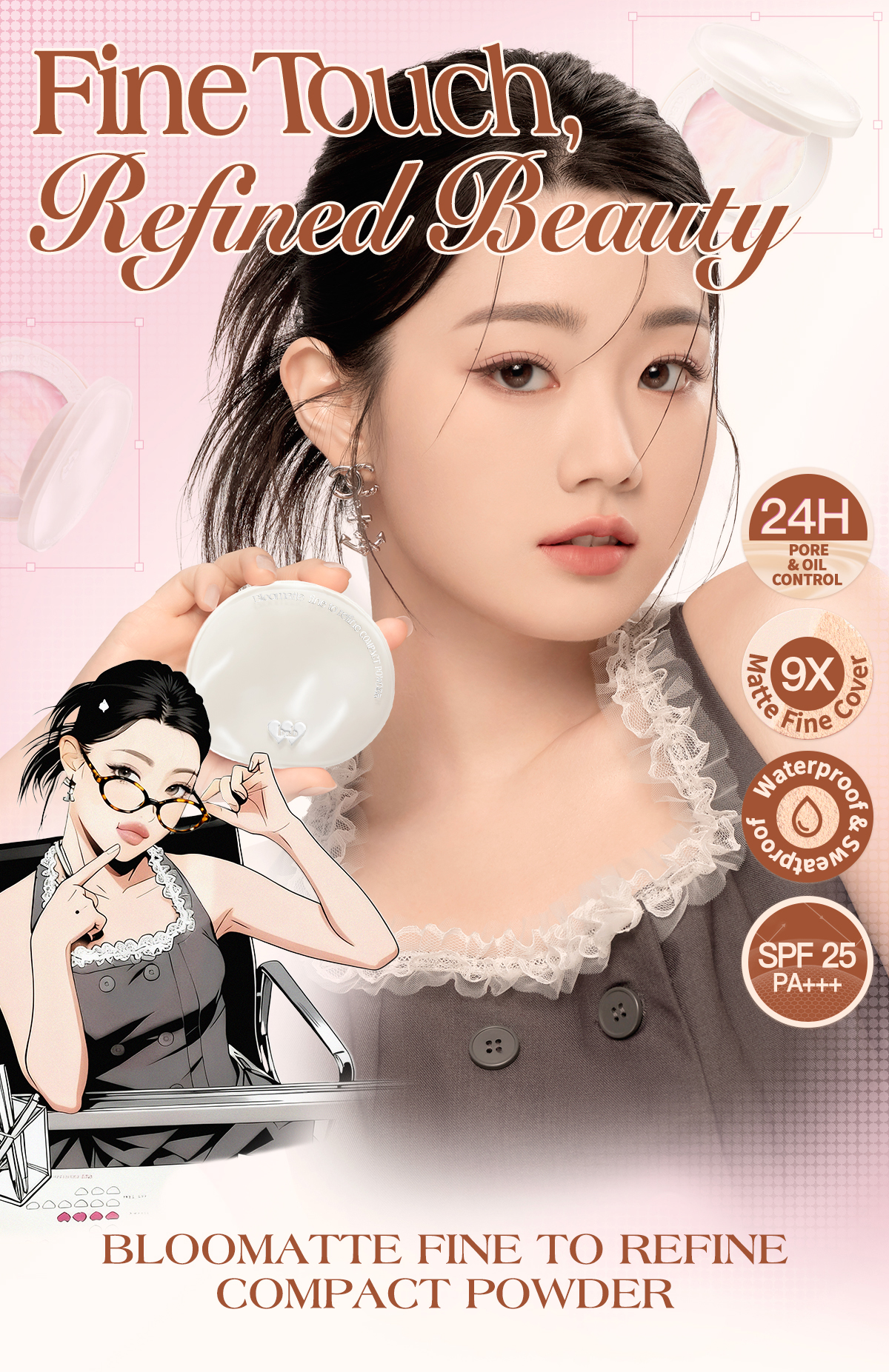 [NEW] BNB barenbliss Bloomatte Fine to Refine Compact Powder [24H Pore ...