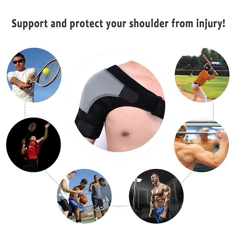 Adjustable Shoulder Support Men Women Injury Pain Relief Sprain Strap ...