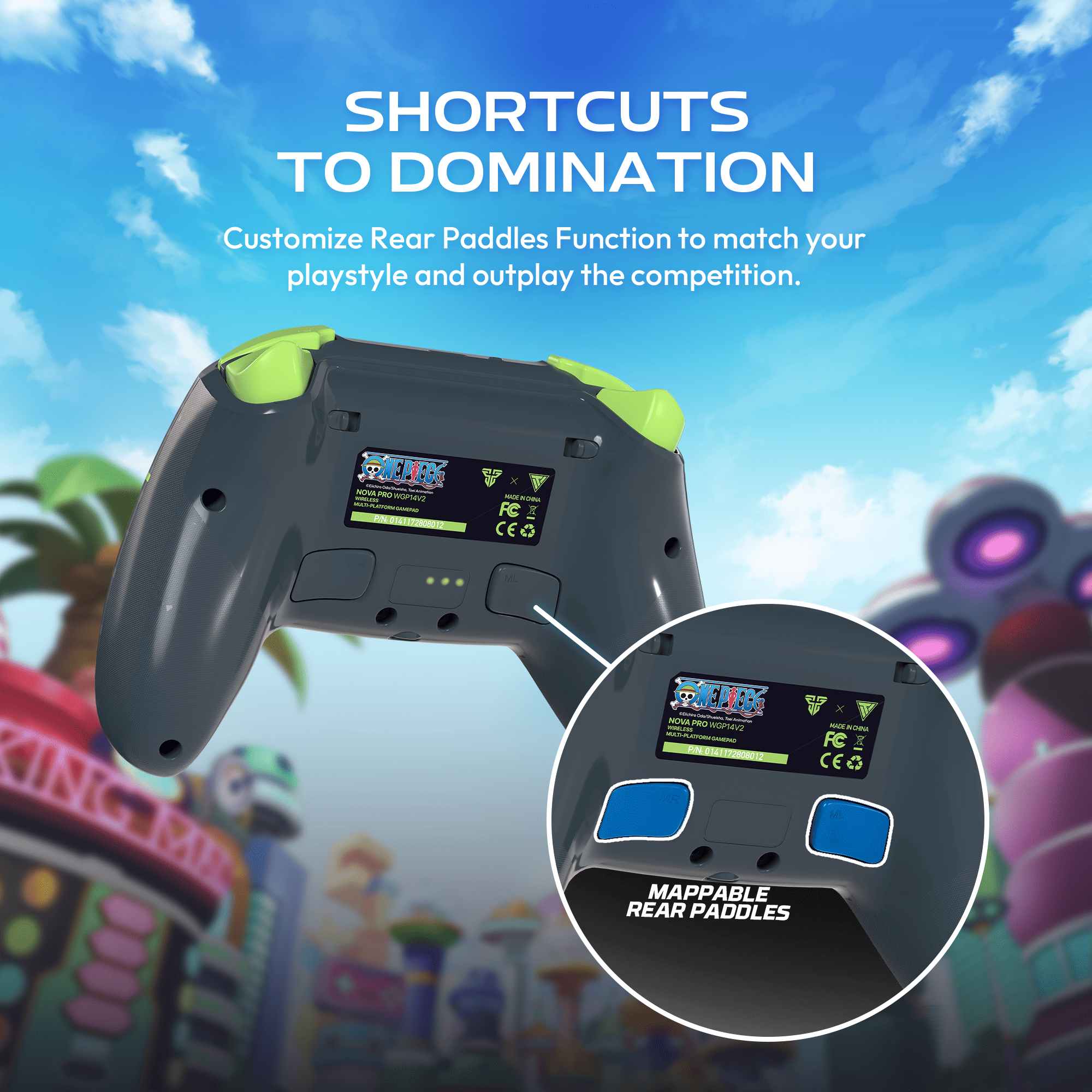 Fantech x One Piece - Zoro Nova Pro WGP14v2 Wireless Gaming Controller ...
