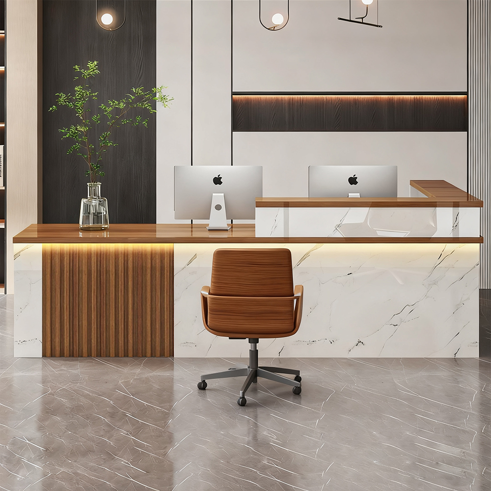 Bar Table Clothing Store Checkout Counter Wooden Barber Shop Reception ...