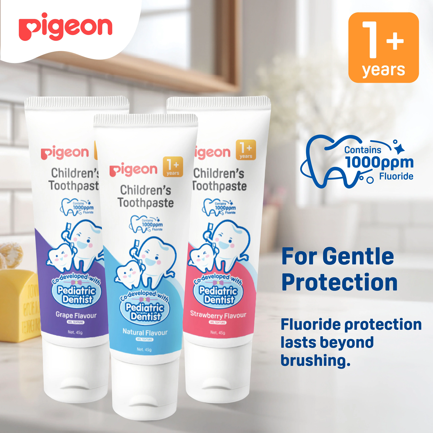 Pigeon Children's Toothpaste For - 1+ Years & 3+ Years | Kid's ...