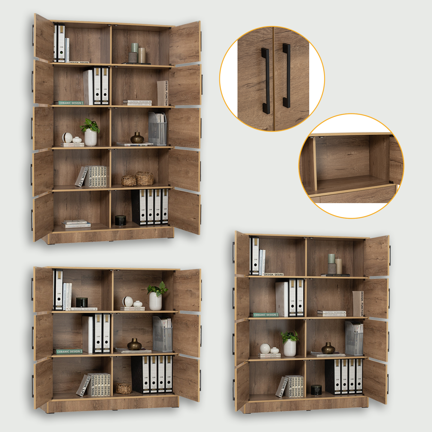 HOMATRIX Chest Drawer Cabinet Living Room Storage Shelves Cabinet ...