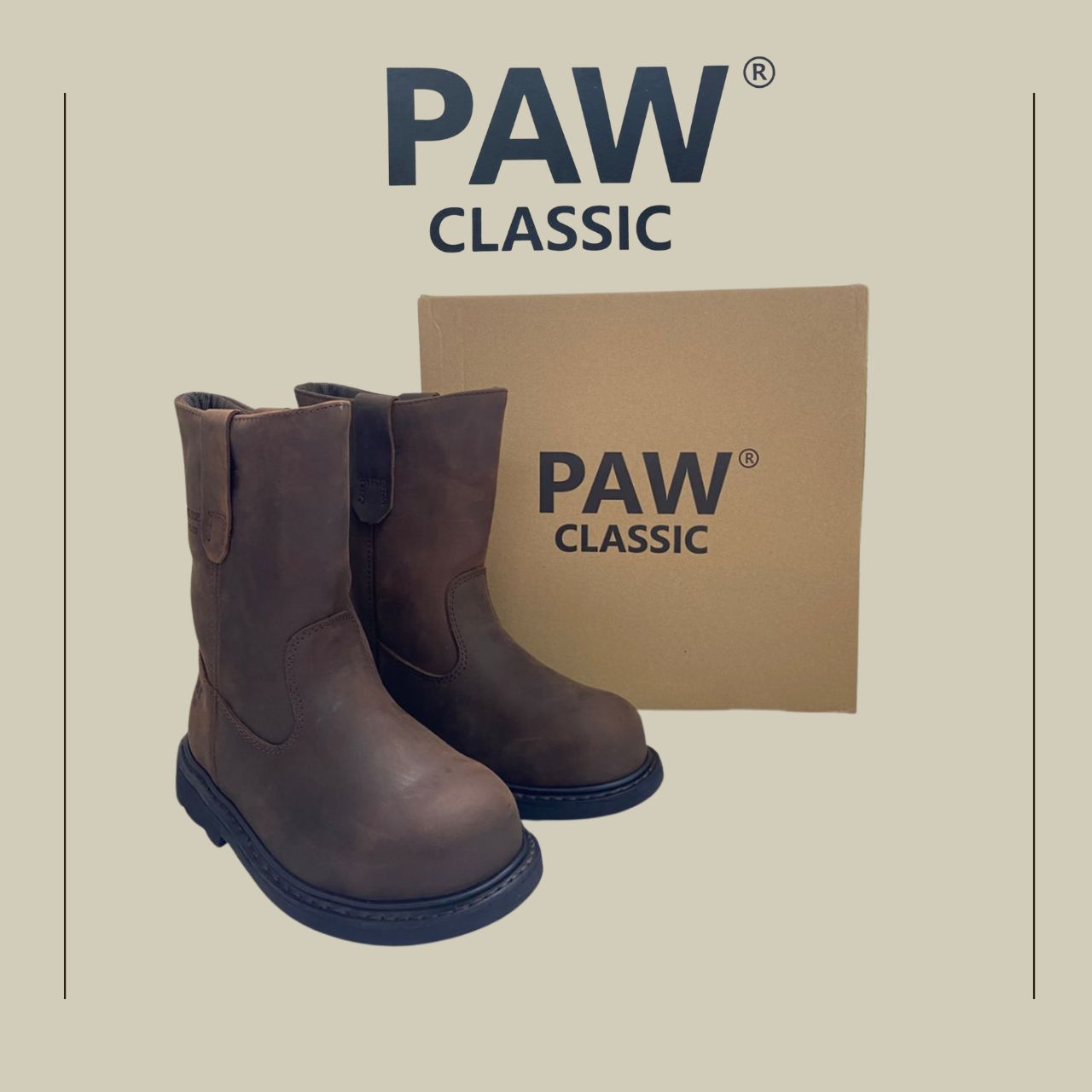 P118 [ PAW CLASSIC ] MEN'S HEAVY DUTY SAFETY BOOT / KASUT KERJA LELAKI ...