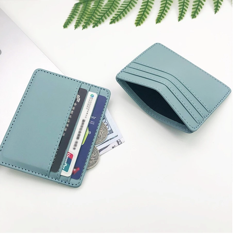 Card Holder Wallet RFID Unisex Slim PU Leather Fashion Purse Protected ...