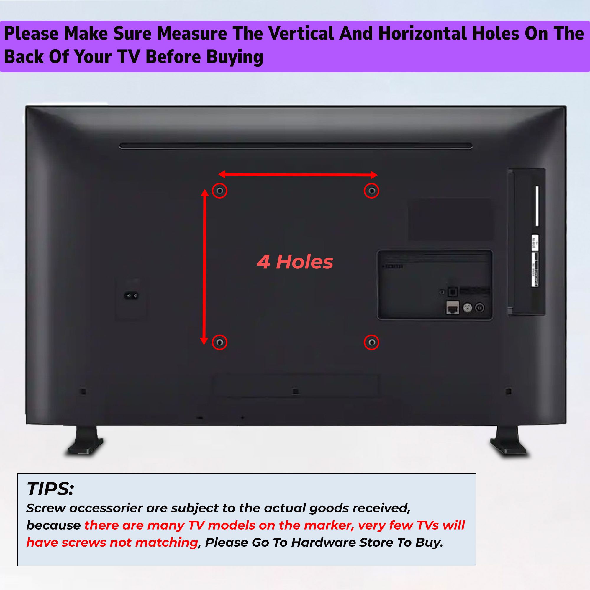 Universal TV Bracket Tilt Swivel 26”–60” / 32”–70” LED LCD Plasma ...