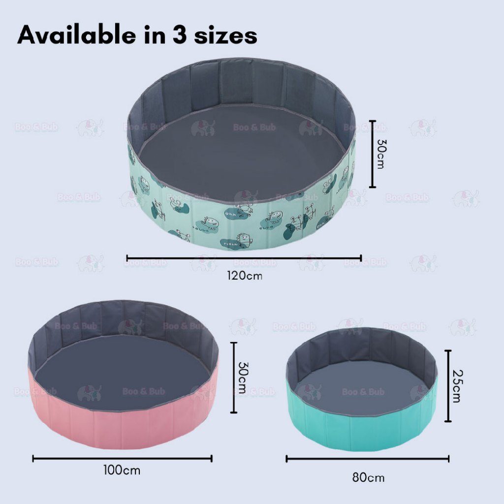 Boo&Bub Kids Ocean Ball Pit Pool | Foldable Indoor Ball Pool Playpen ...