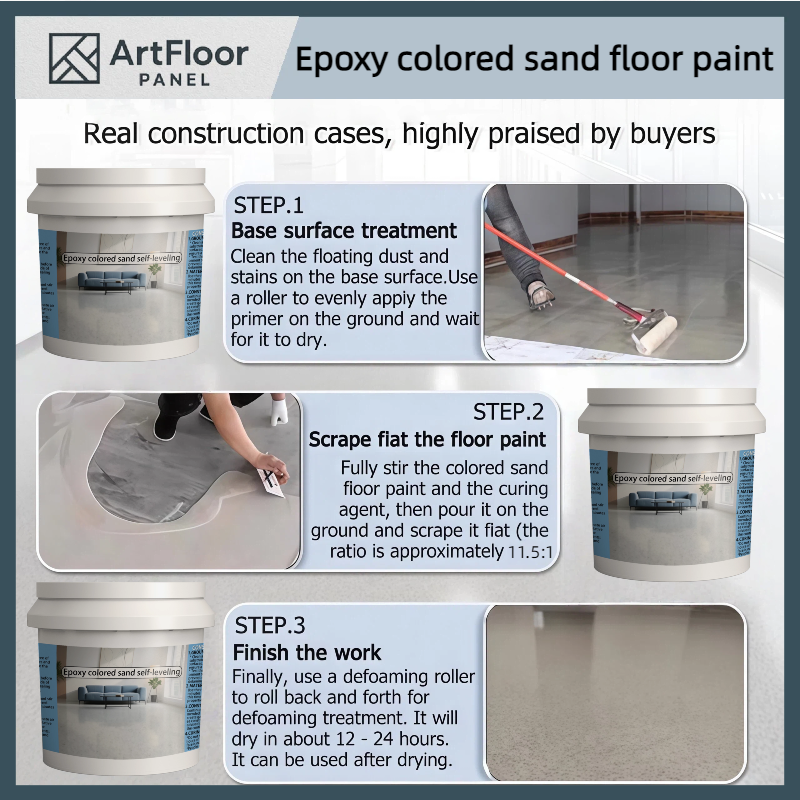 5-IN-1 epoxy floor paint epoxy colored sand floor paint kayuliti tinggi ...