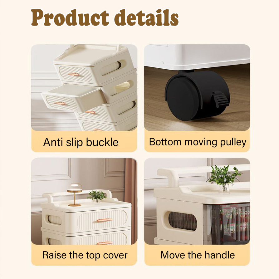 IKEA Hand Push Drawer Style Storage Box Movable Large Capacity Multi ...