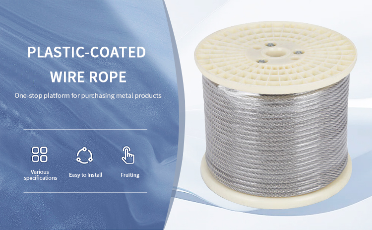 Wire Rope Stainless Steel 304 with Clear PVC Plastic Coat 7x7 Cable1.0/ ...