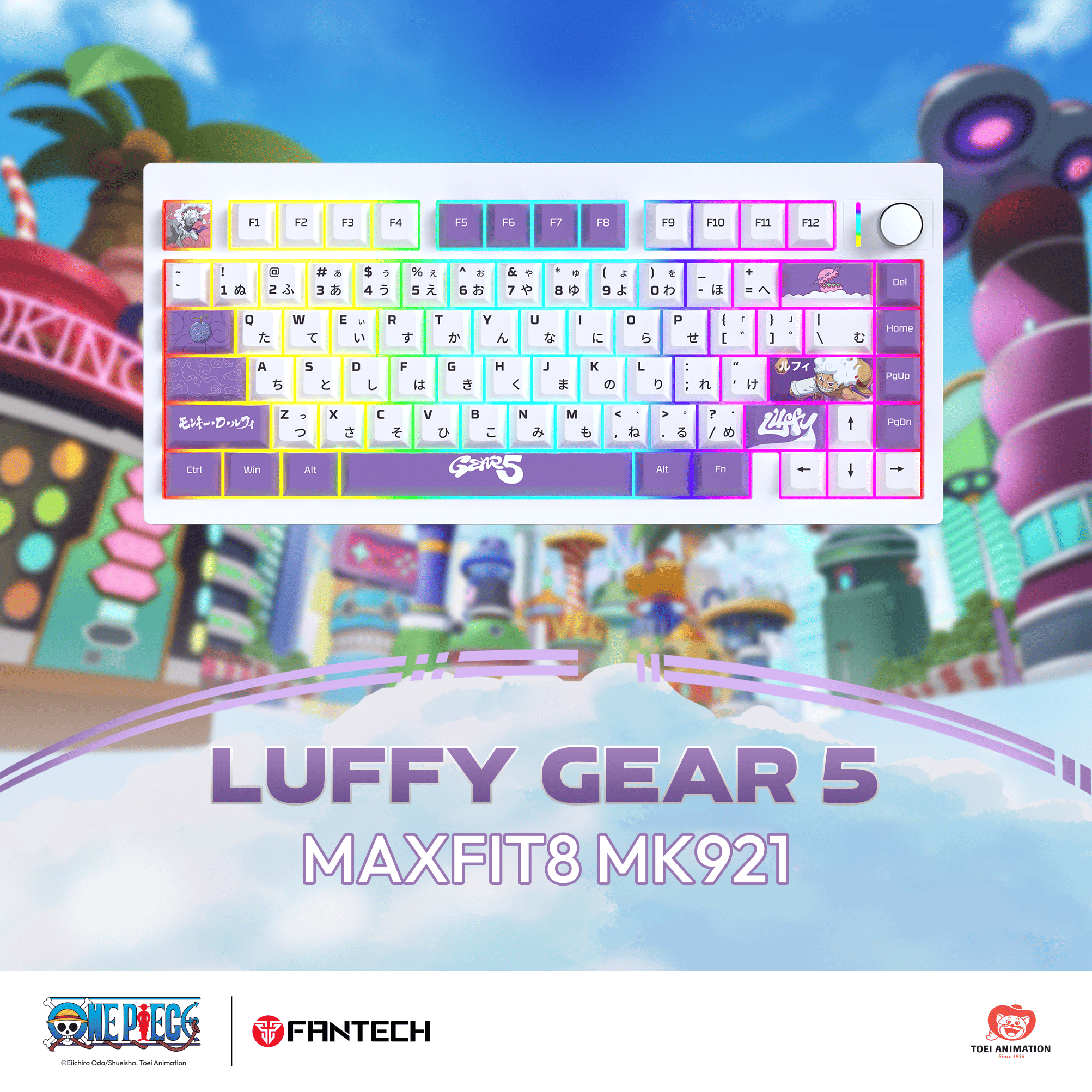 Fantech x One Piece Luffy Gear 5Maxfit8 MK921 Mechanical Keyboard | Hot ...