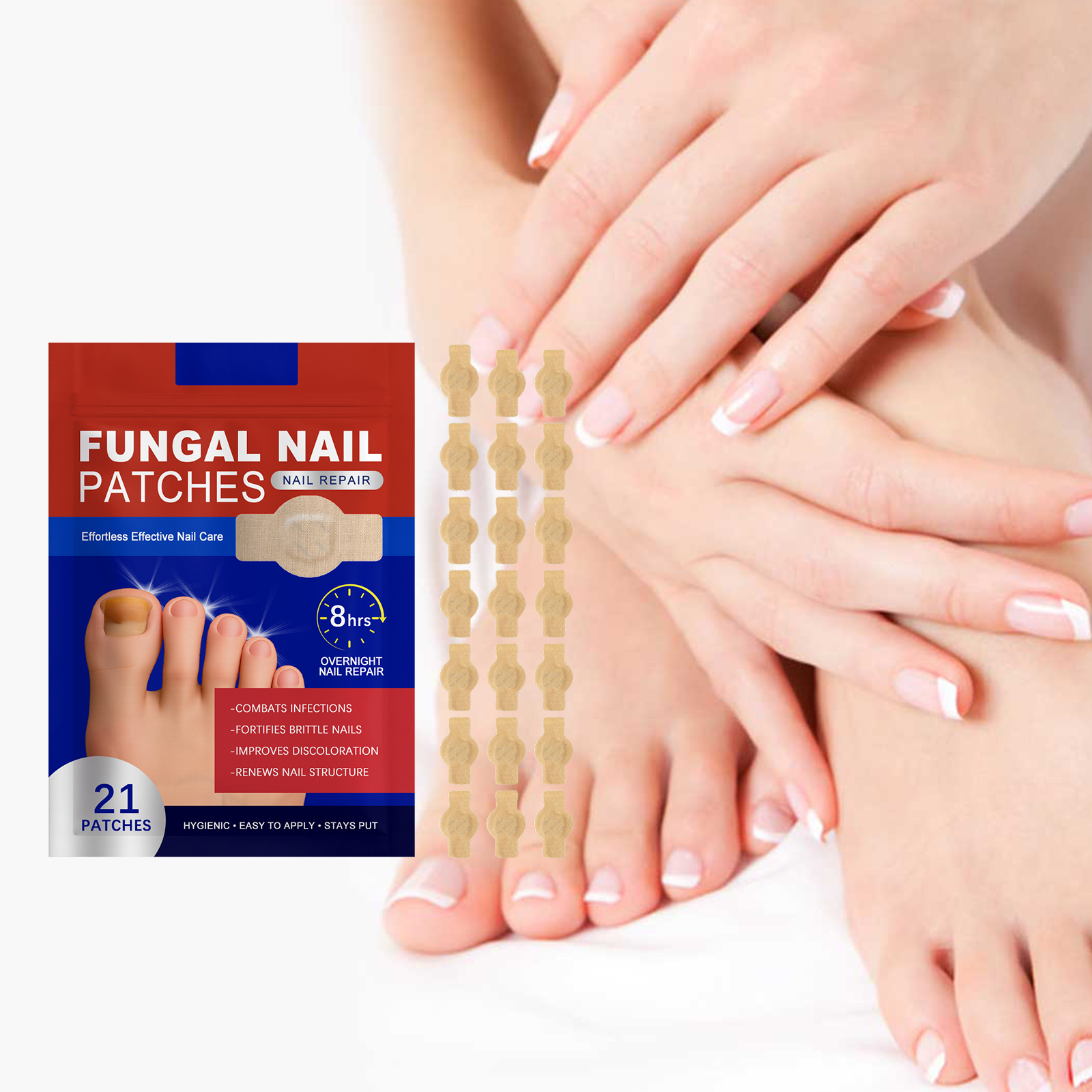 Anti Fungal Nail Patch 21Pcs Nail Repair Patch Fungus Nail Treatment ...