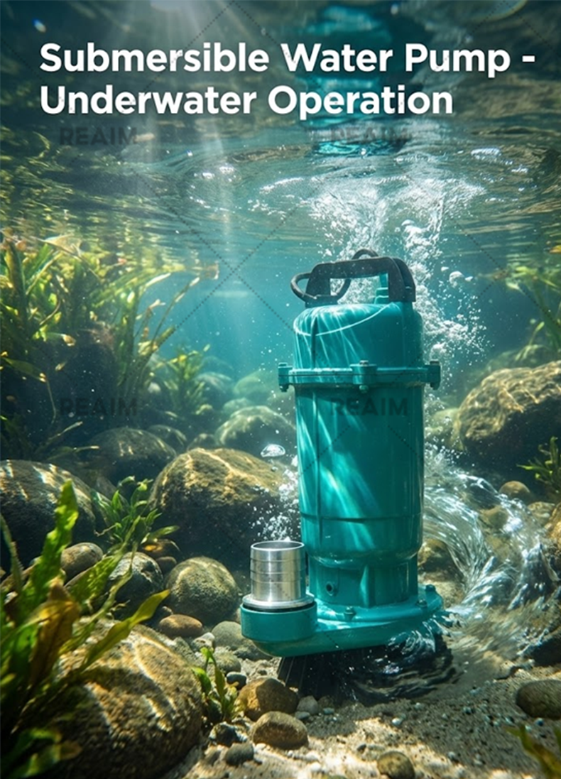 REAIM 1500W Clean Water Pump Air Pam Air Booster Pump Submersible Water ...
