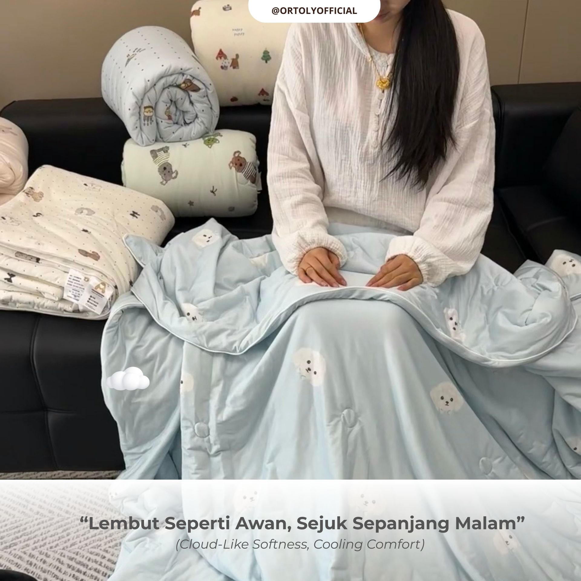 🇲🇾 READY STOCK (Pos Hari Sama) Selimut Kapas Rajut Gred A Lembut Sejuk ...