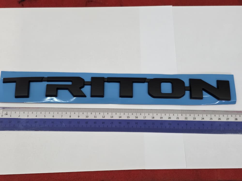 new triton emblem triton baru triton logo rear word triton chrome black ...
