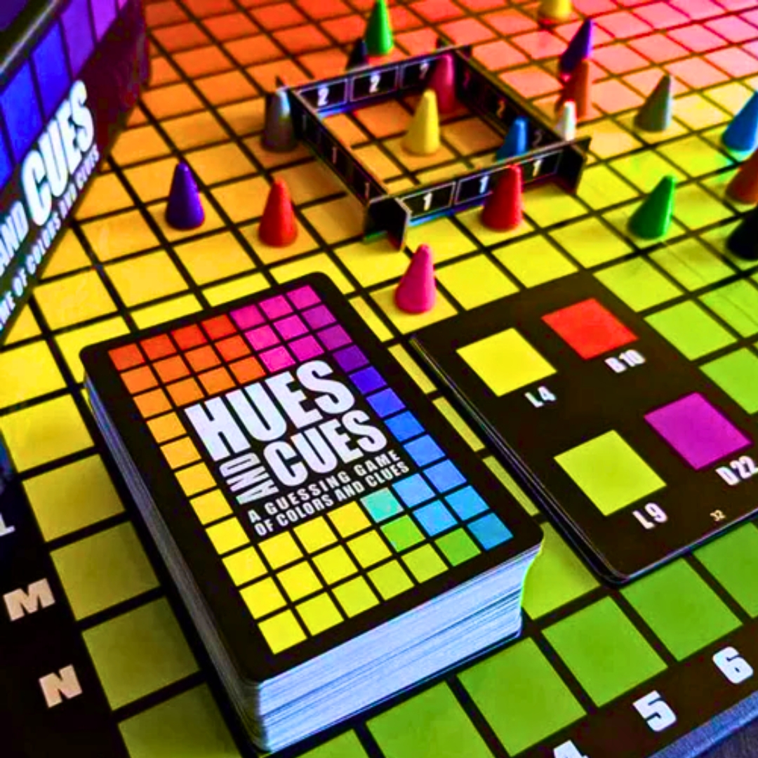 Hues And Cues Color Clues Guessing Board Game Fun Family Friends Party ...