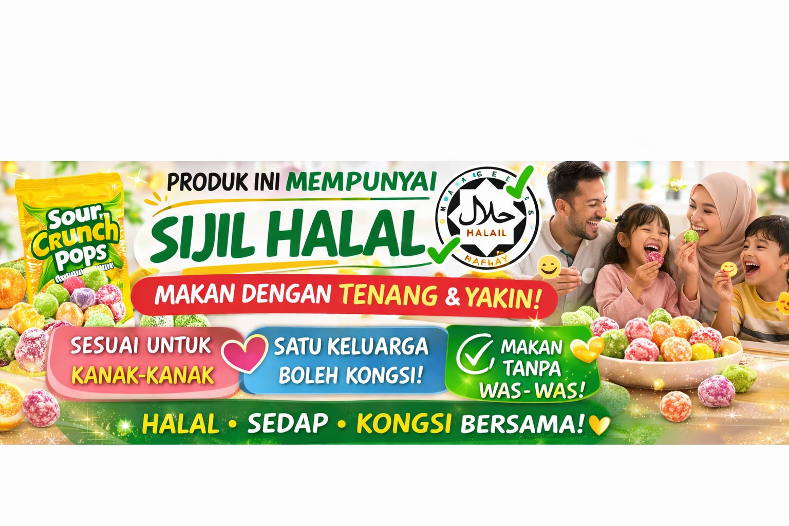 [6.6 SUPER SALES!] SOUR CRUNCH POPS Halal Sour Candy Freeze Dried ...