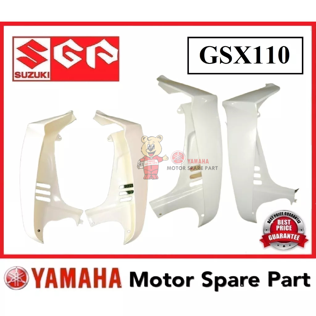 SUZUKI GSX110 LEGSHIELD 0 LEG SHIELD FRONT COVER WHITE PUTIH DEPAN ...