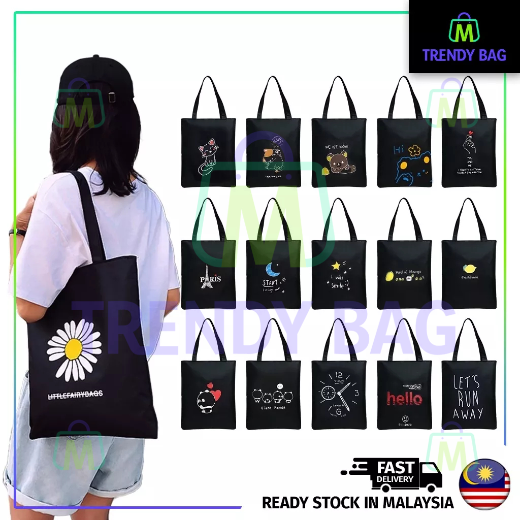 Student Tuition Bag Tote Bag With Zip Canvas Beg Tuisyen Galas Tepi ...