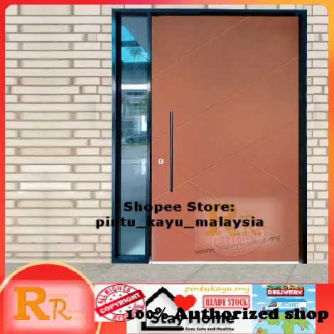 4' x 7' Fix Door Completed-- RRHD216-M Full Solid Heavy Duty | Main Door | Pintu Kayu | Malaysia ...