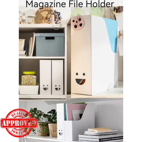 1pc Stationery Foldable Magazine File Holder Cardboard File Rack Desk ...