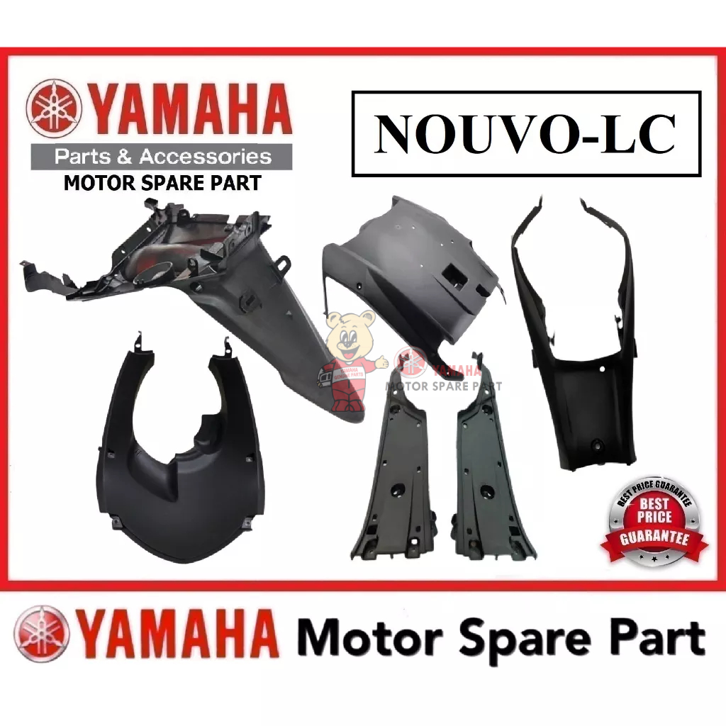 YAMAHA NOUVO-LC INNER SET (6 PCS) 0 COMPLETE INNER HITAM SEBAM FLAT ...