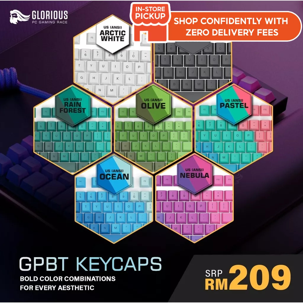 # GLORIOUS Premium PBT - GPBT Series Dye Sub PBT Plastic 114 Keys Cap ...