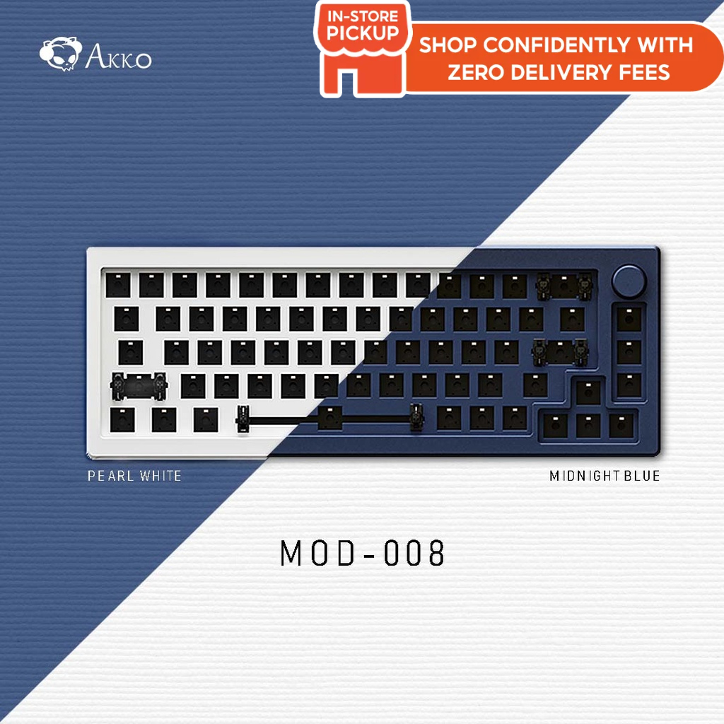 # Akko MOD008 Barebone Keyboard # [MIDNIGHT BLUE/PEARL WHITE/SPACE GRAY ...
