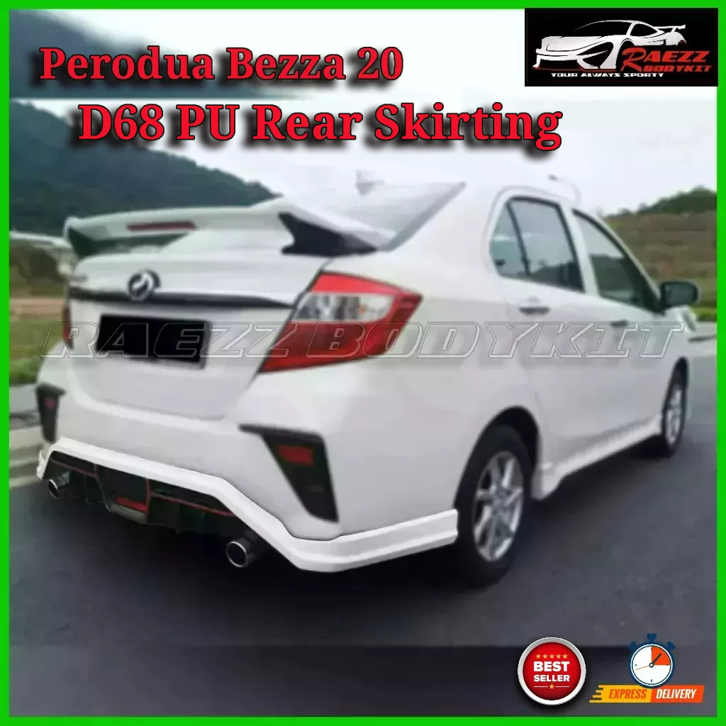 💥Ready Stock💥Perodua Bezza 2020 D68 PU Rear Skirting ( Without Painting ...
