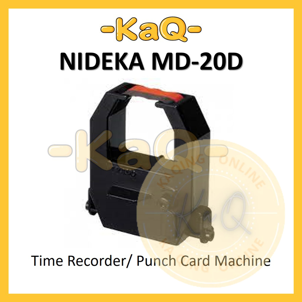 NIDEKA MD-20D PUNCH CARD TIME RECORDER RIBBON BLACK RED DUAL COLOR ...
