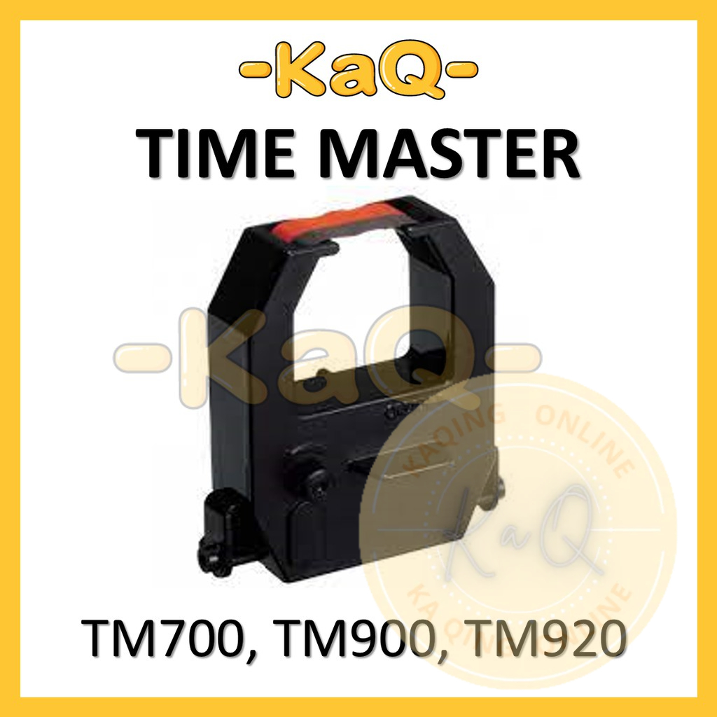 TIME MASTER TM700 TM900, TM920 TIME RECORDER PUNCH CARD COMPATIBLE INK RIBBON - BLACK & BLACK ...