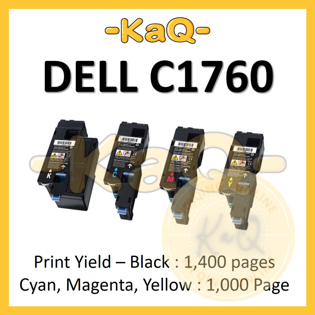 FULLSET DELL C1760 C1765 COMPATIBLE TONER LASER PRINTER INK CART ...