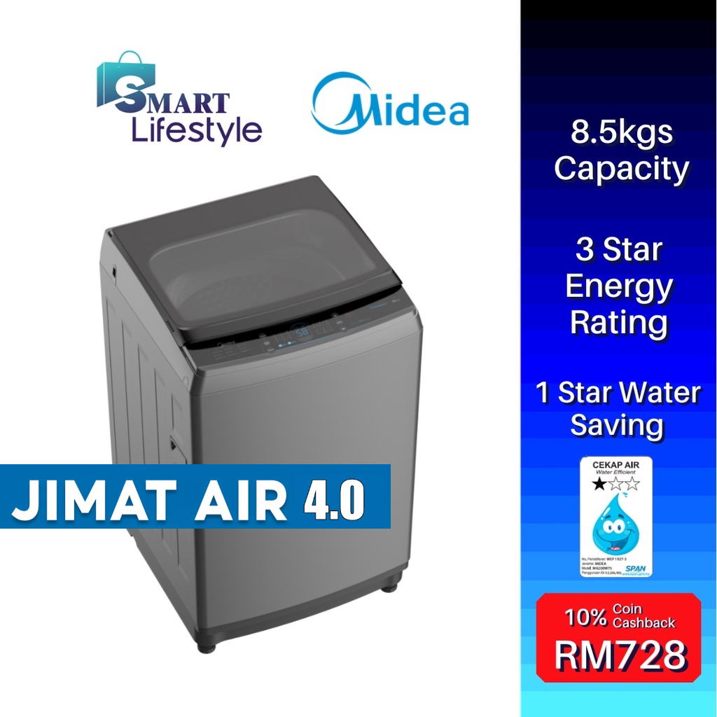 [FREE SHIPPING] Midea 8.5kg Top Load Fully Auto Washing Machine ...