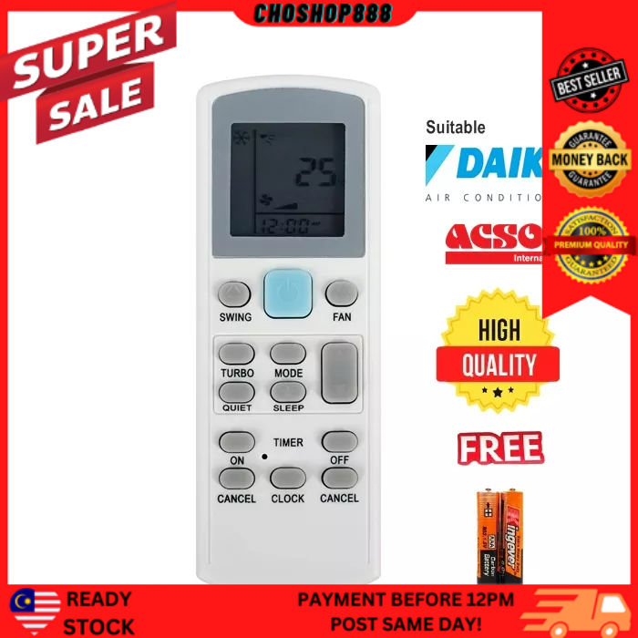 NEW DAIKIN ACSON Aircon Air Conditioner Remote Control ECGS02 ECGS02-i ...