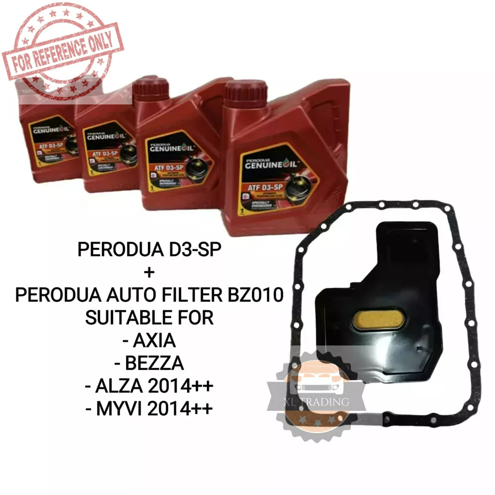 PERODUA ATF D3-SP NEW PACKING 4 BOTTLES + AUTO FILTER BZ010 / 97503 ...