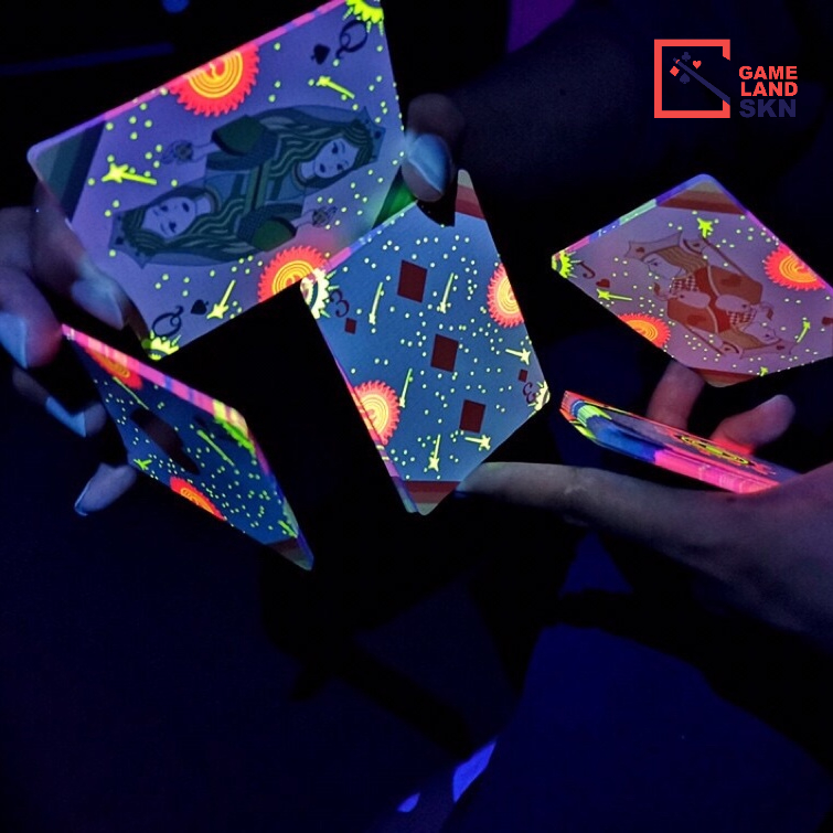Four Color Story UV Fluorescent Glowing Cardistry Playing Cards ...