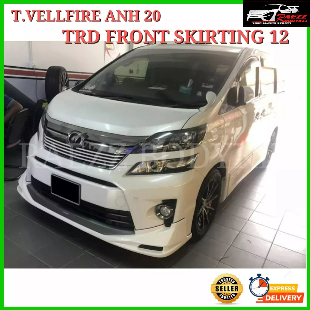 Toyota Vellfire ANH20 (TRD Front Skirt 12 'PU' & Modellista Rear Skirt ...