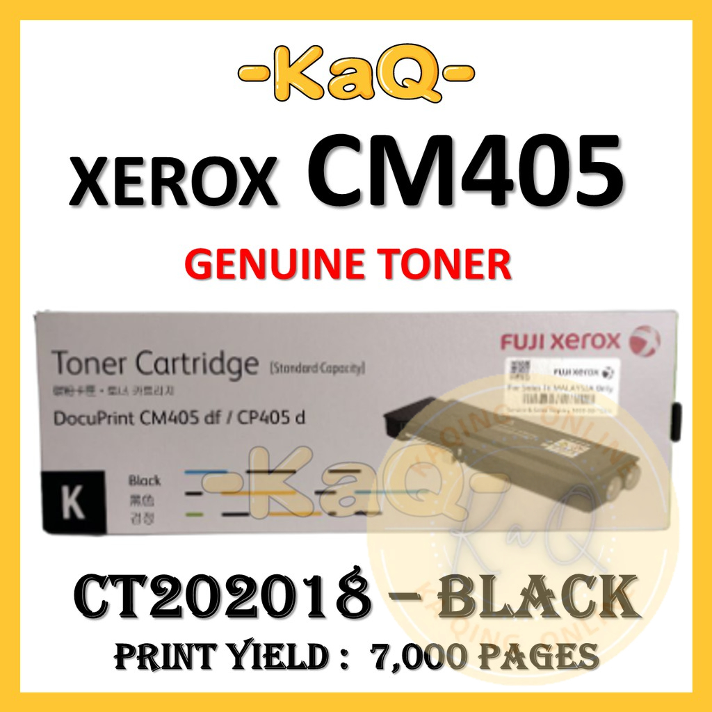 Fuji Xerox CT202018 BLACK Original 7k Toner for Docuprint CM405df ...