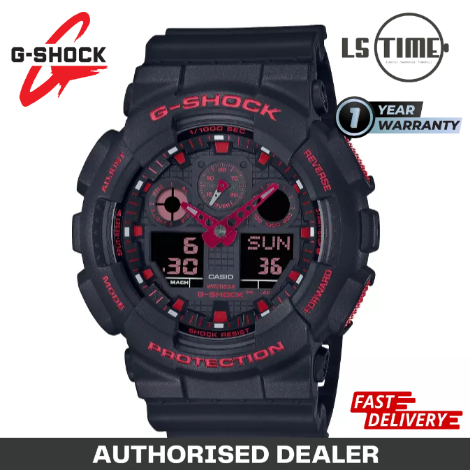 G-SHOCK IGNITE RED SERIES GA-100BNR-1A / GA-100BNR-1ADR / GA-100BNR-1 ...