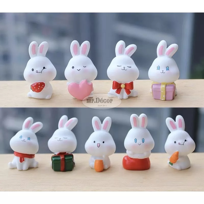 Rabbit Ornaments Mini Rabbit Resin Landscape Decoration Rabbits ...