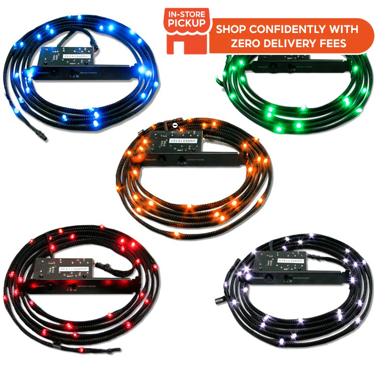 # NZXT Sleeved LED Kit (2 METER) # [4 COLOR] | Shopee Malaysia