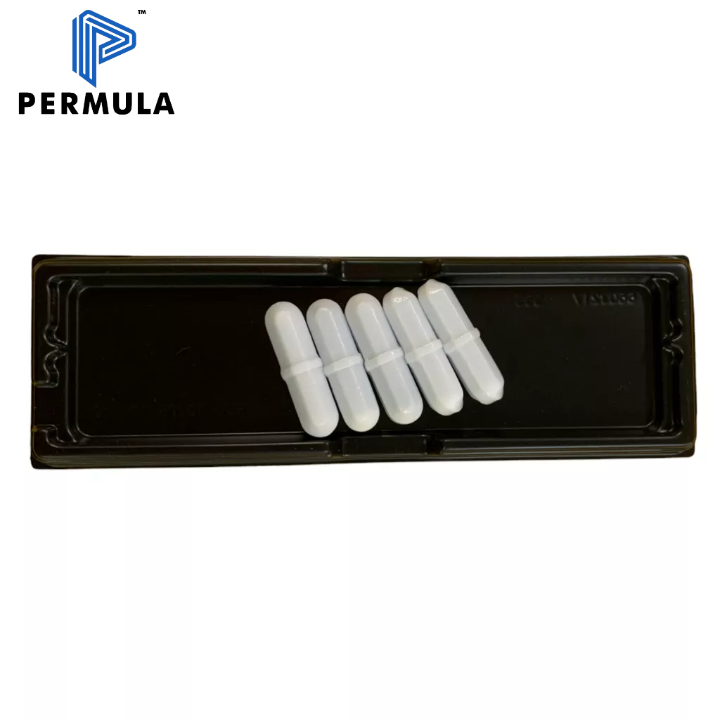 Bar Pengacau Magnetik dengan Cincin Salutan PTFE, Warna Putih (5 Keping ...