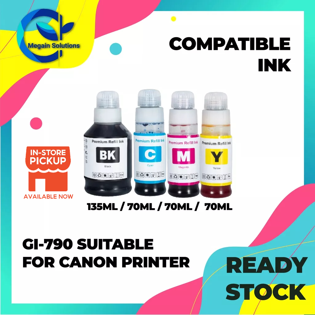 Compatible CANON GI-790 GI 790 GI790 Refill Ink for Canon G1000 G2000 ...