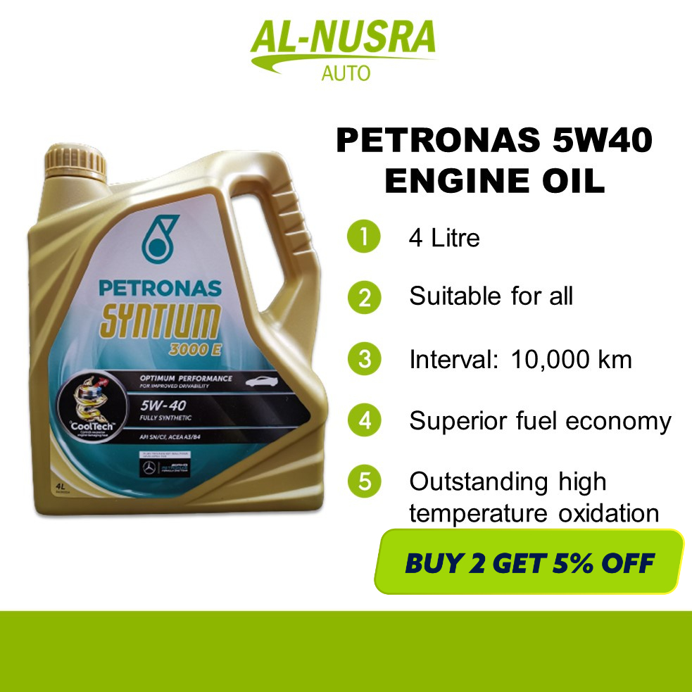 PETRONAS 5W40 ENGINE OIL 4L MINYAK HITAM FULLY SYNTHETIC 5W-40 MINYAK ...