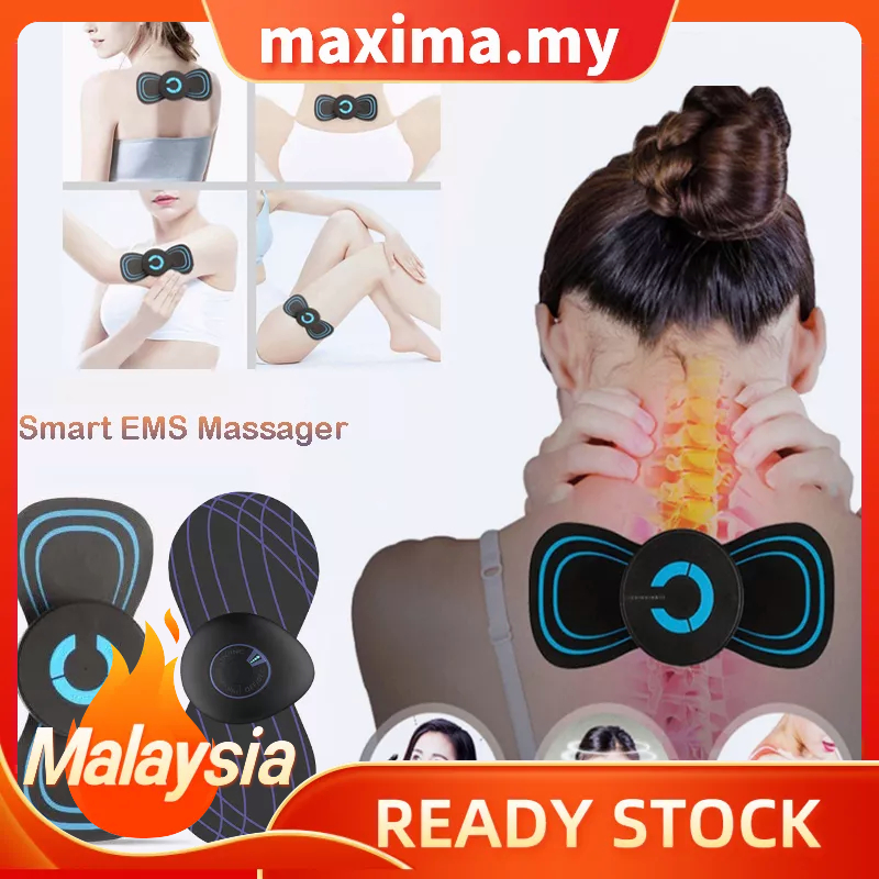 【Malaysia READY STOCK】NEW Intelligent EMS Mini Cervical Massage Sticker Electric Meridian Pulse ...