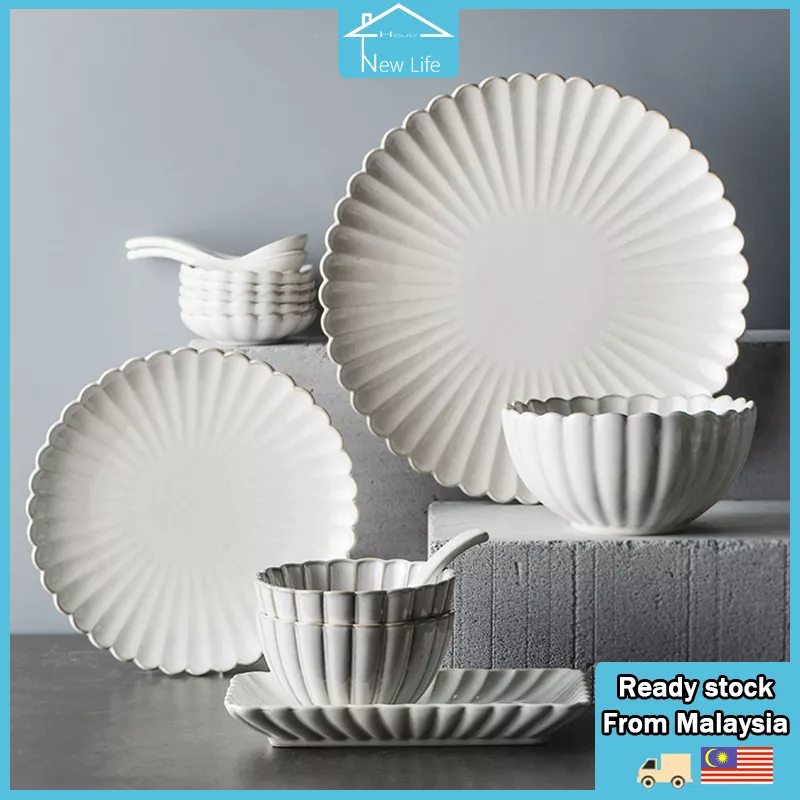 Ready Stock Pinggan Mangkuk Set Japanese Ceramic Plate / Rice Bowl ...