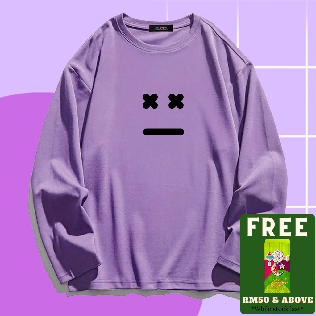 swag Marshmello T-shirt viral baju lengan panjang perempuan blouse ...
